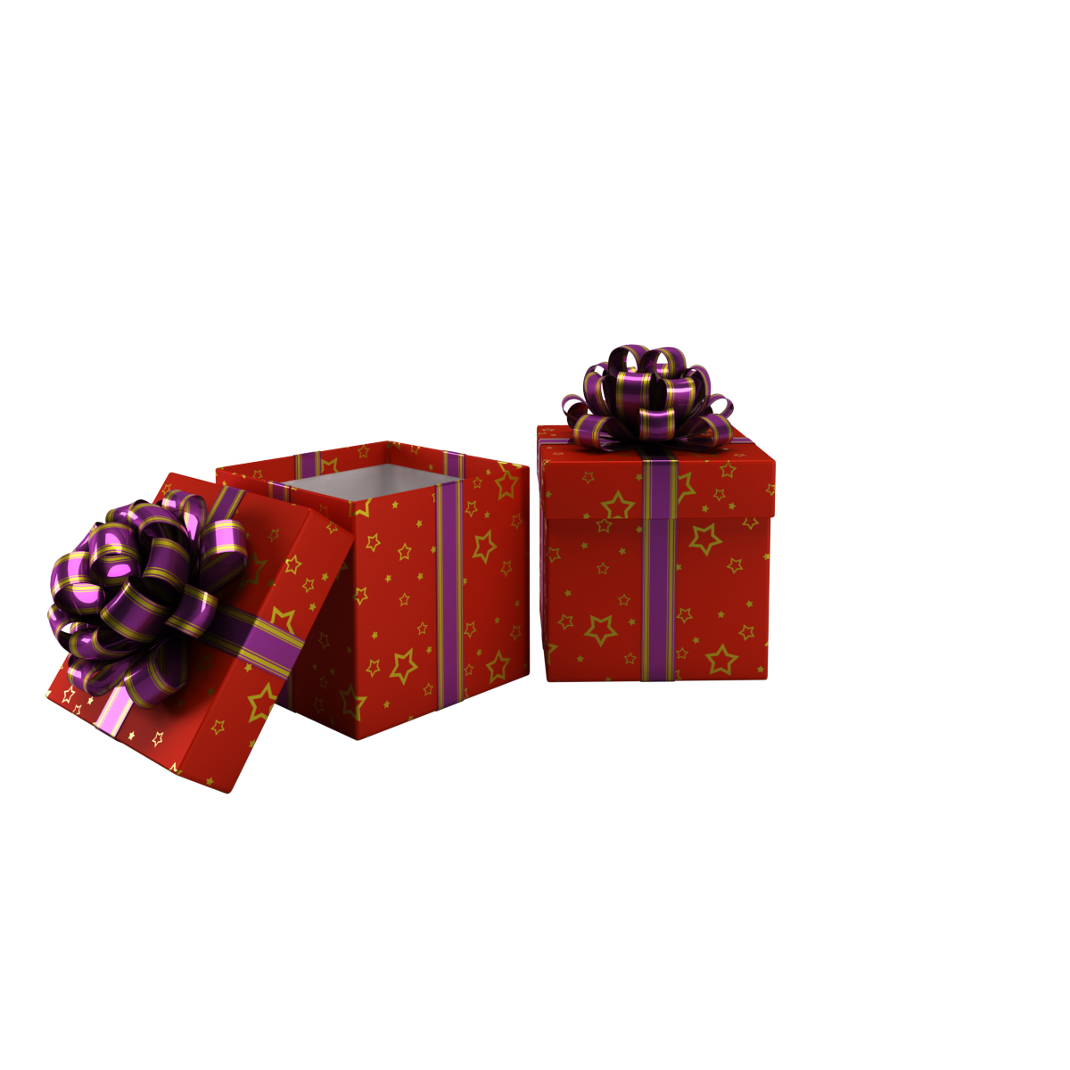 3d gift box model