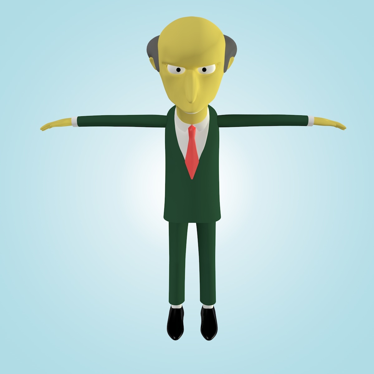 mr burns simpsons character 3d 3ds