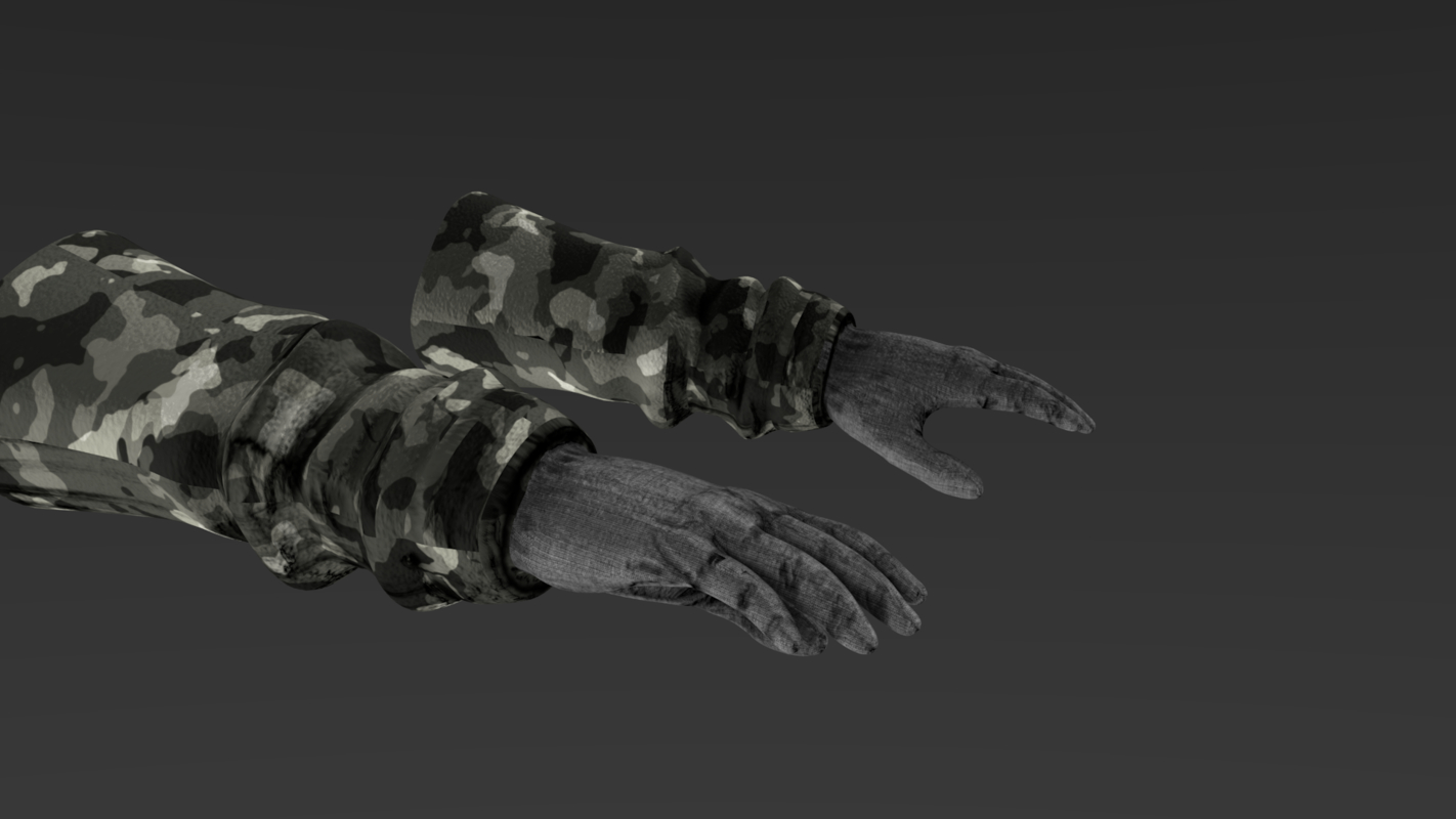 3d model hands first-person
