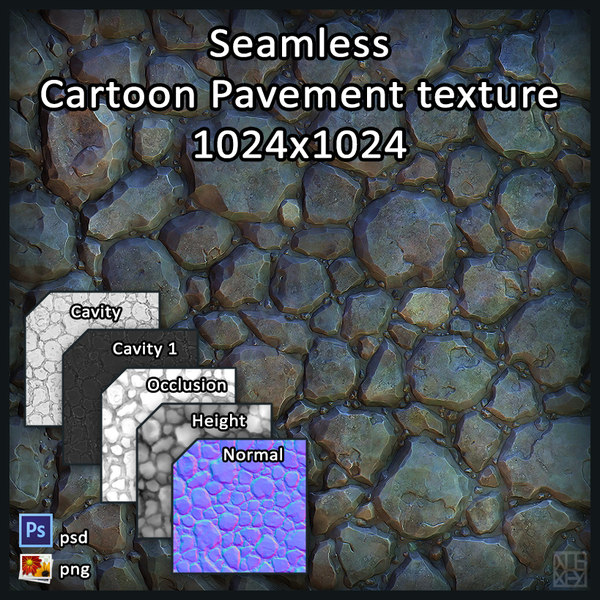 Texture cartoon toon pavement