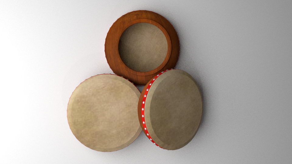 kompang musical instrument 3d model