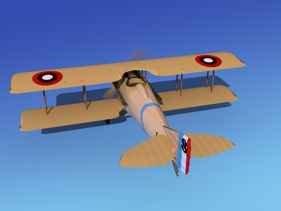 spad vii s fighter aircraft 3d max