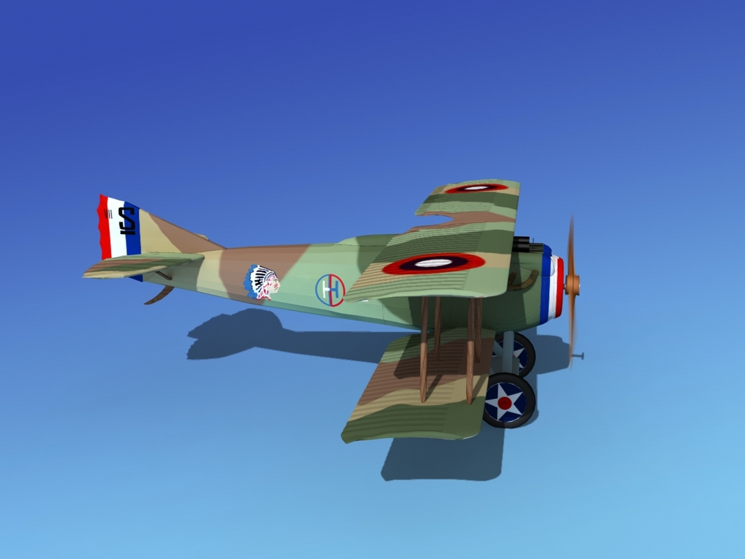 3d spad vii s fighter aircraft
