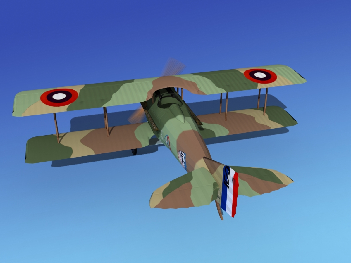 3d spad vii s fighter aircraft