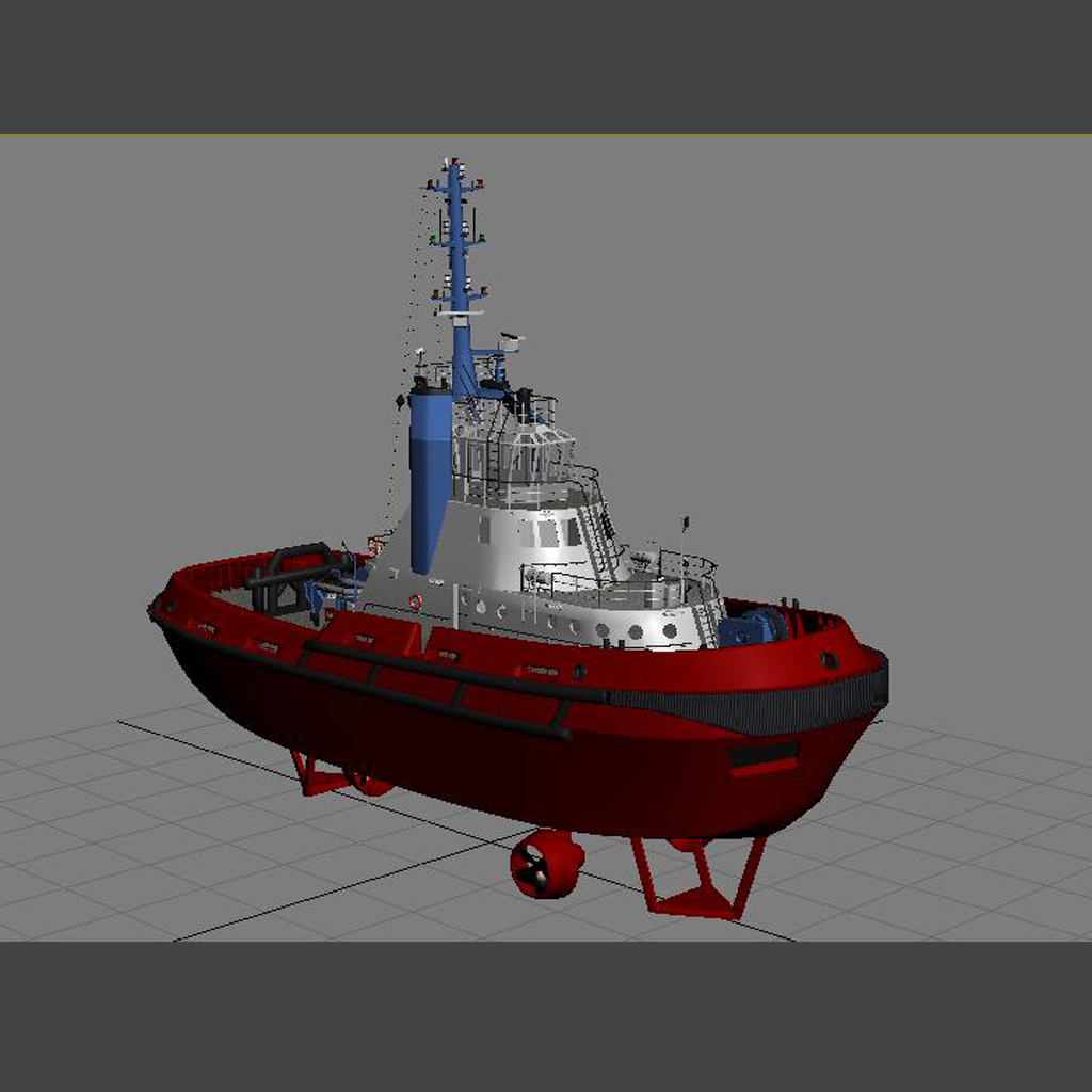 tug boat 3d model