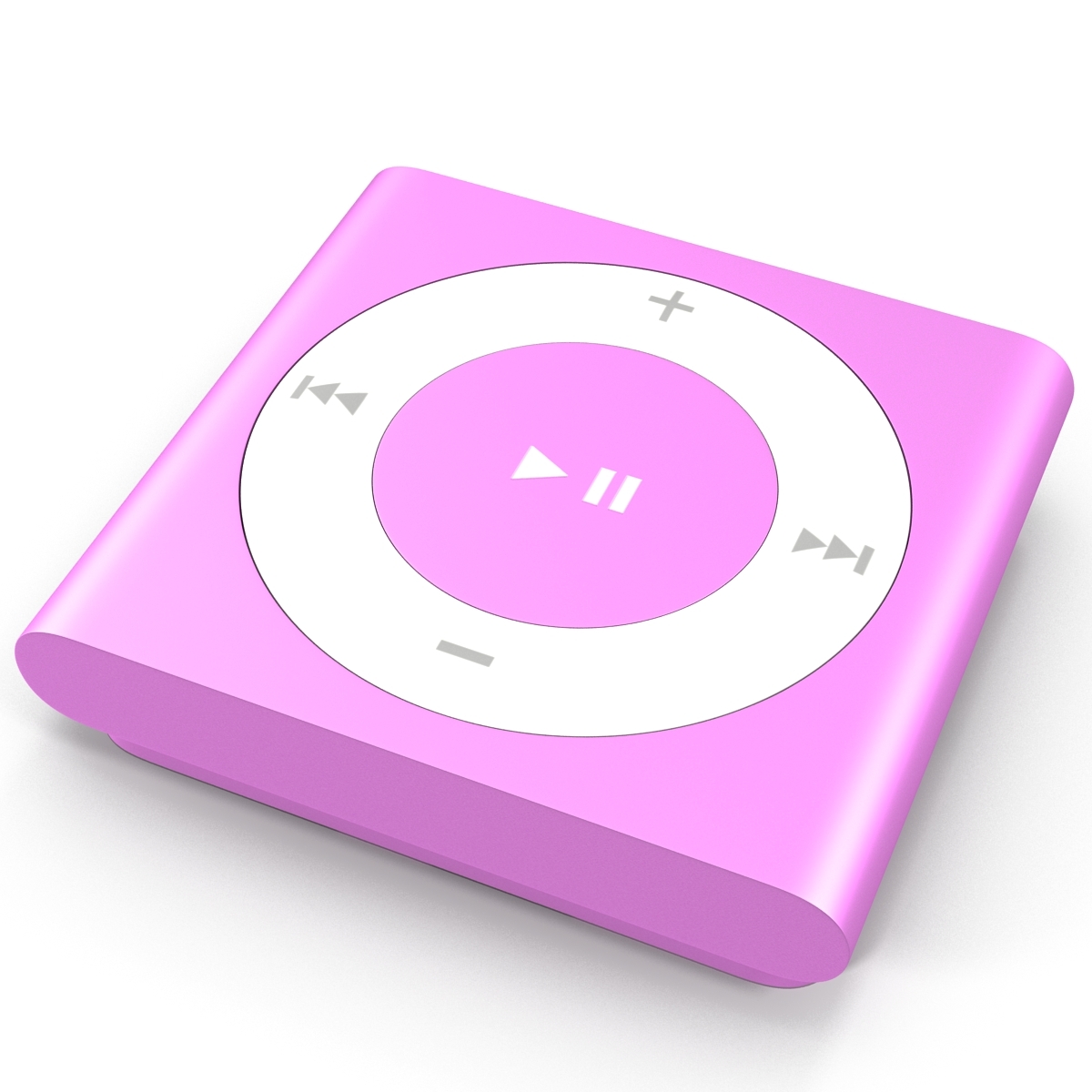 ipod shuffle purple modeled 3d obj