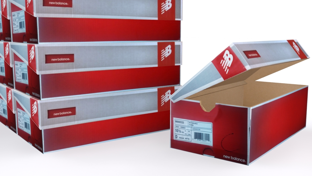 3d new shoe box 3 model
