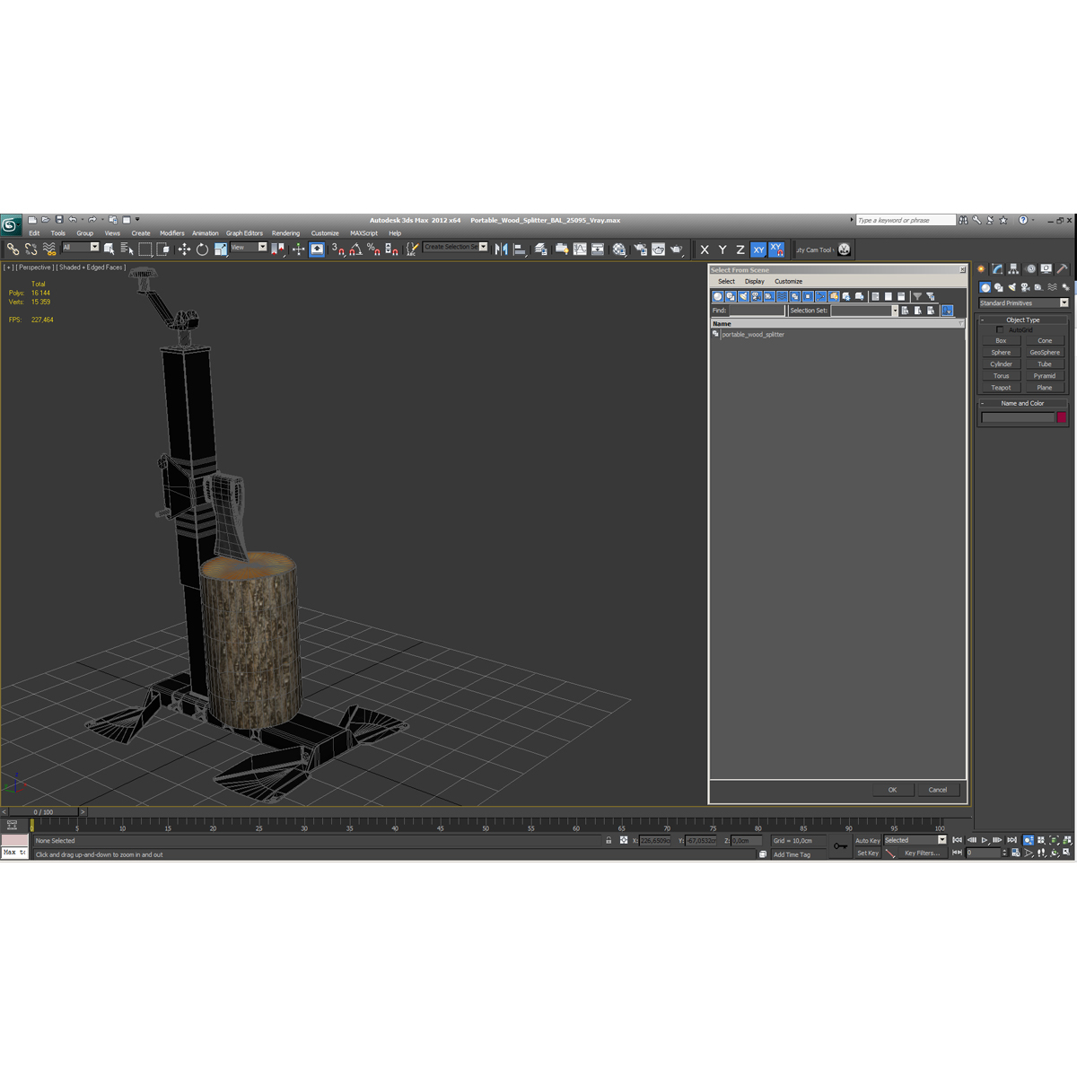 3ds max portable wood splitter bal