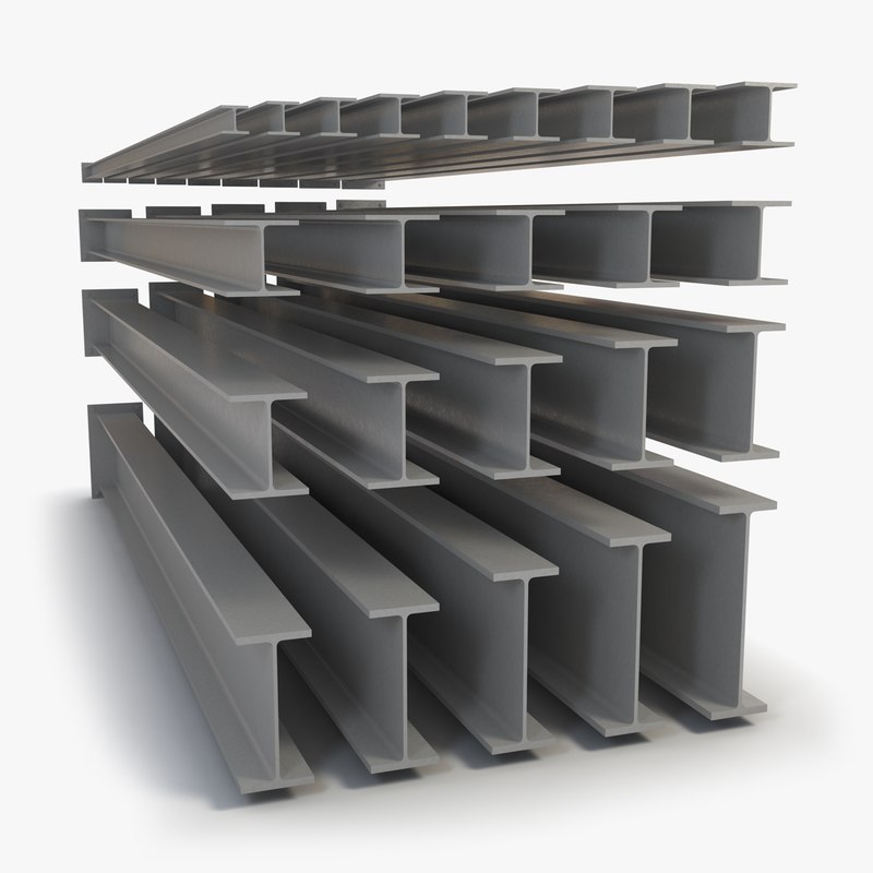 3d model standart beams heb