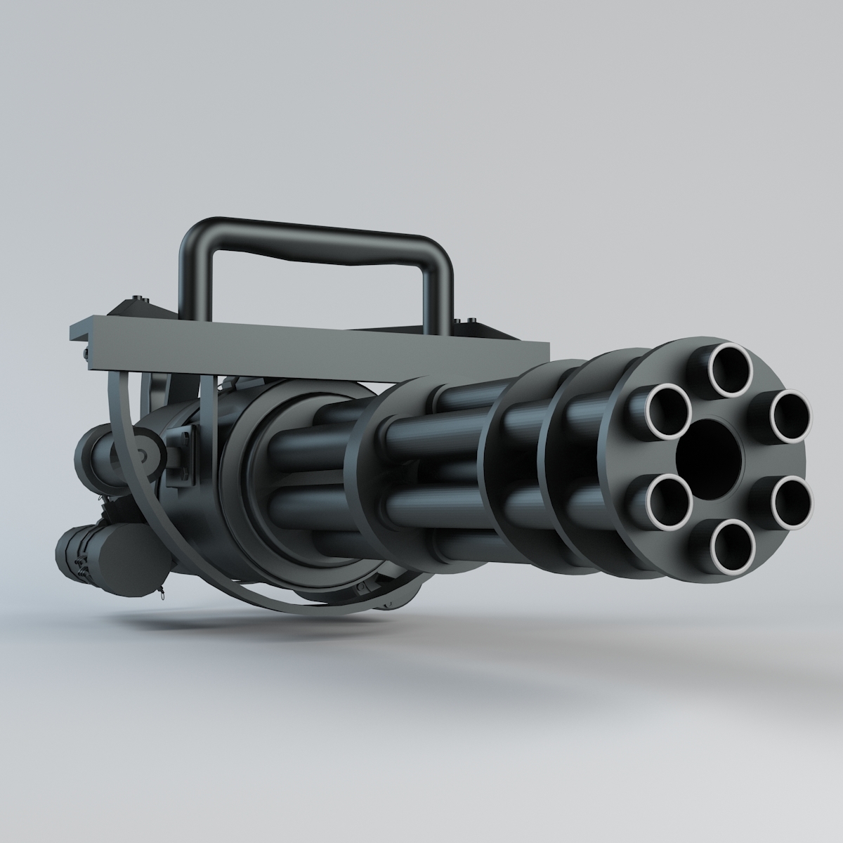3ds max minigun gun