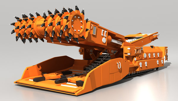 continuous miner 3d model