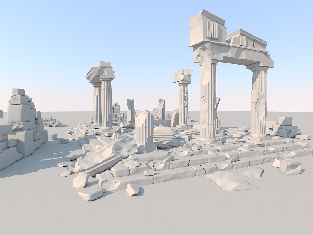 3d greek ruins model