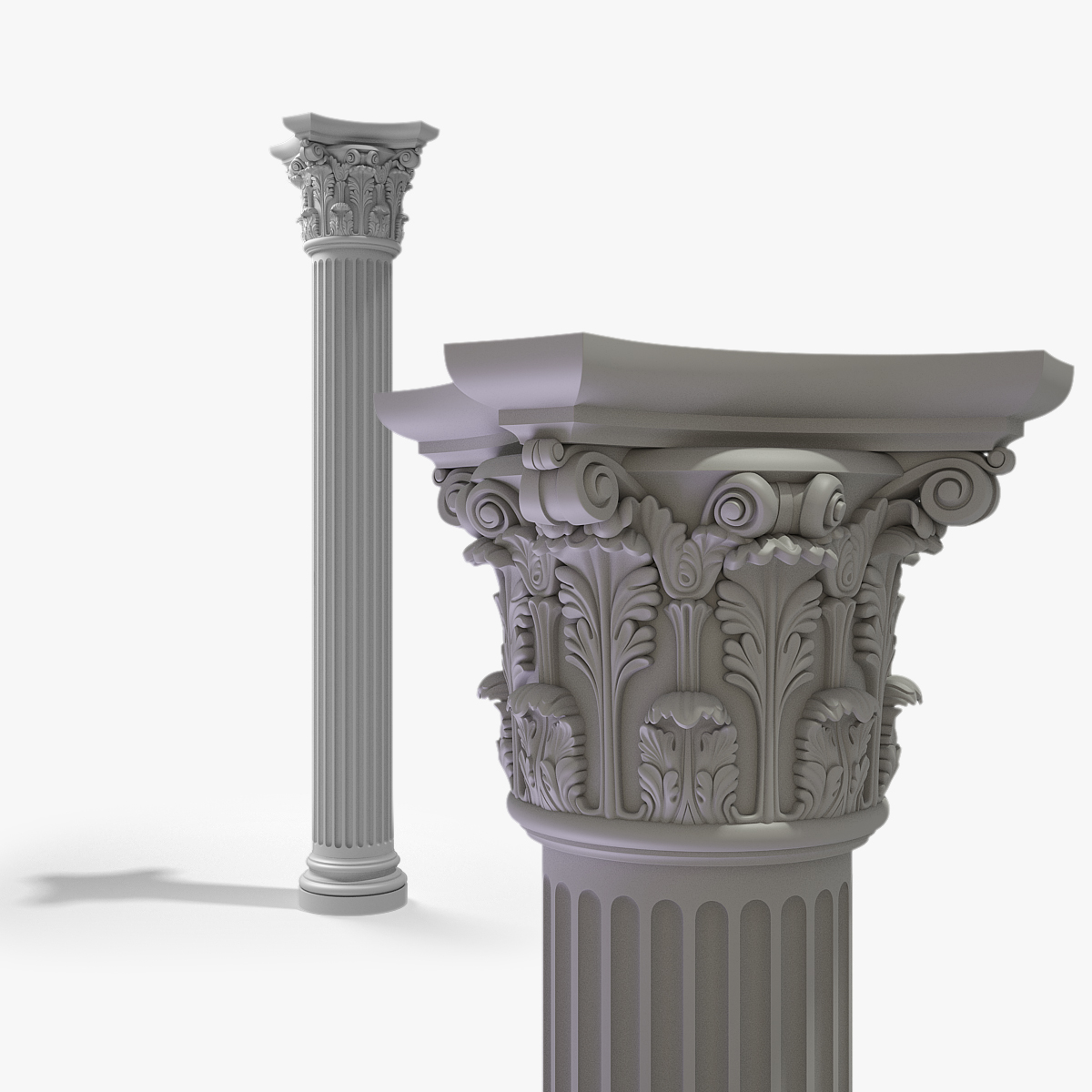 classical column c03 3d model
