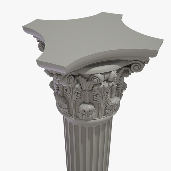 classical column c03 3d model
