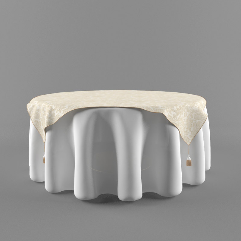 3d model table tablecloth cloth
