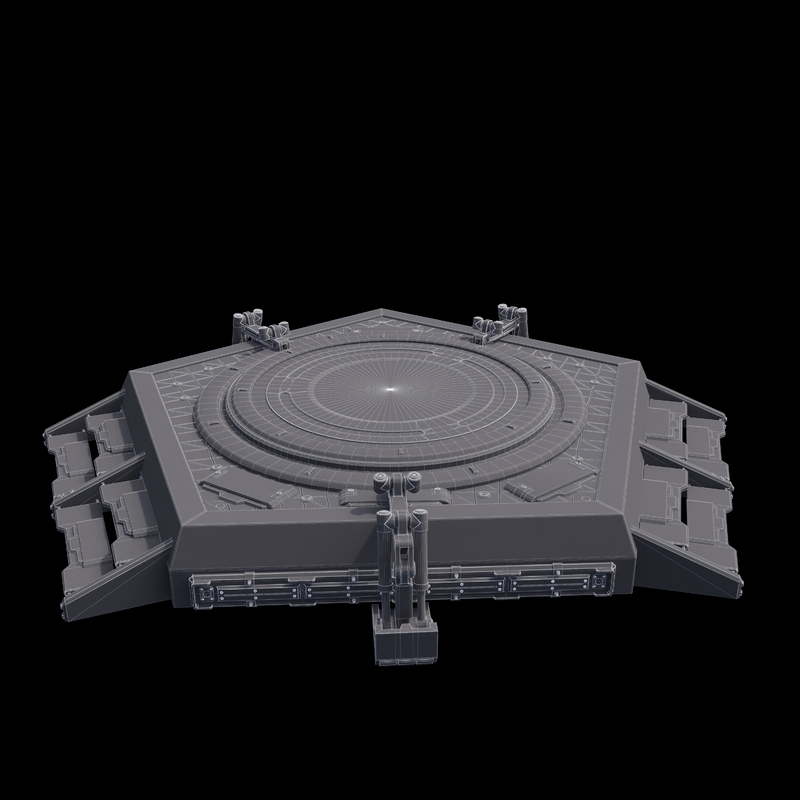 sci fi turntable 0 3d model