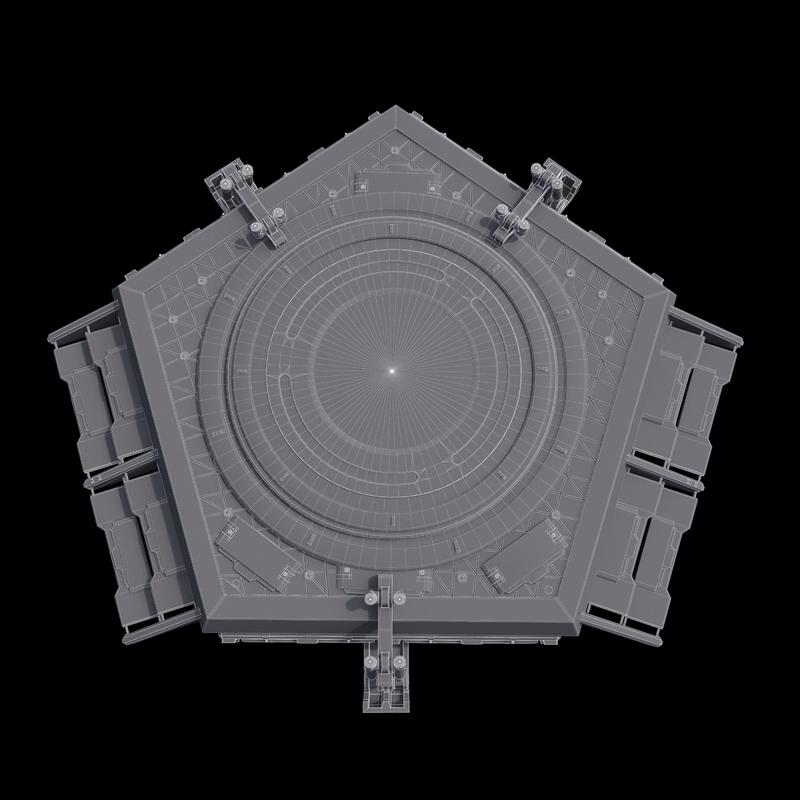 sci fi turntable 0 3d model