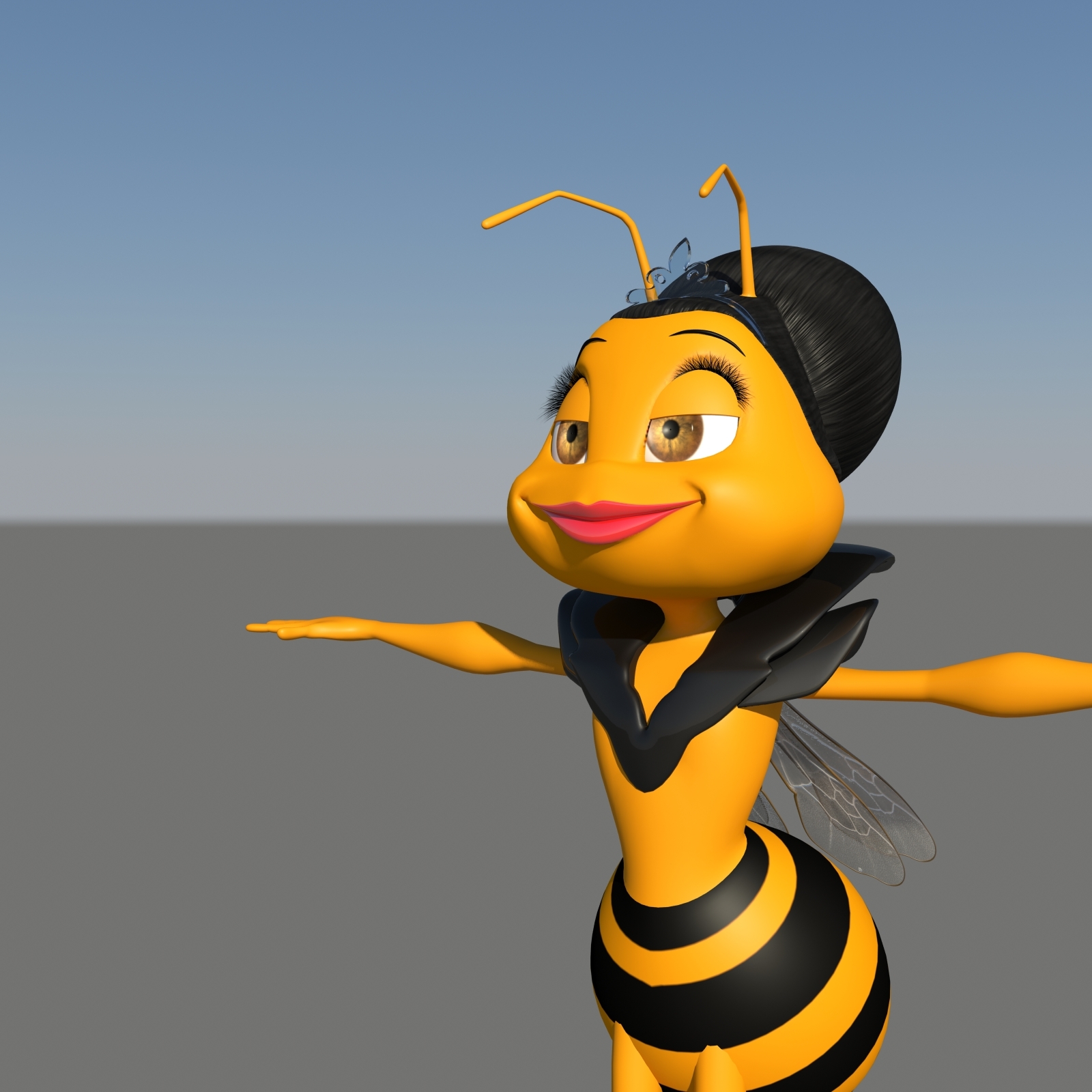 ma rigged toon queen bee