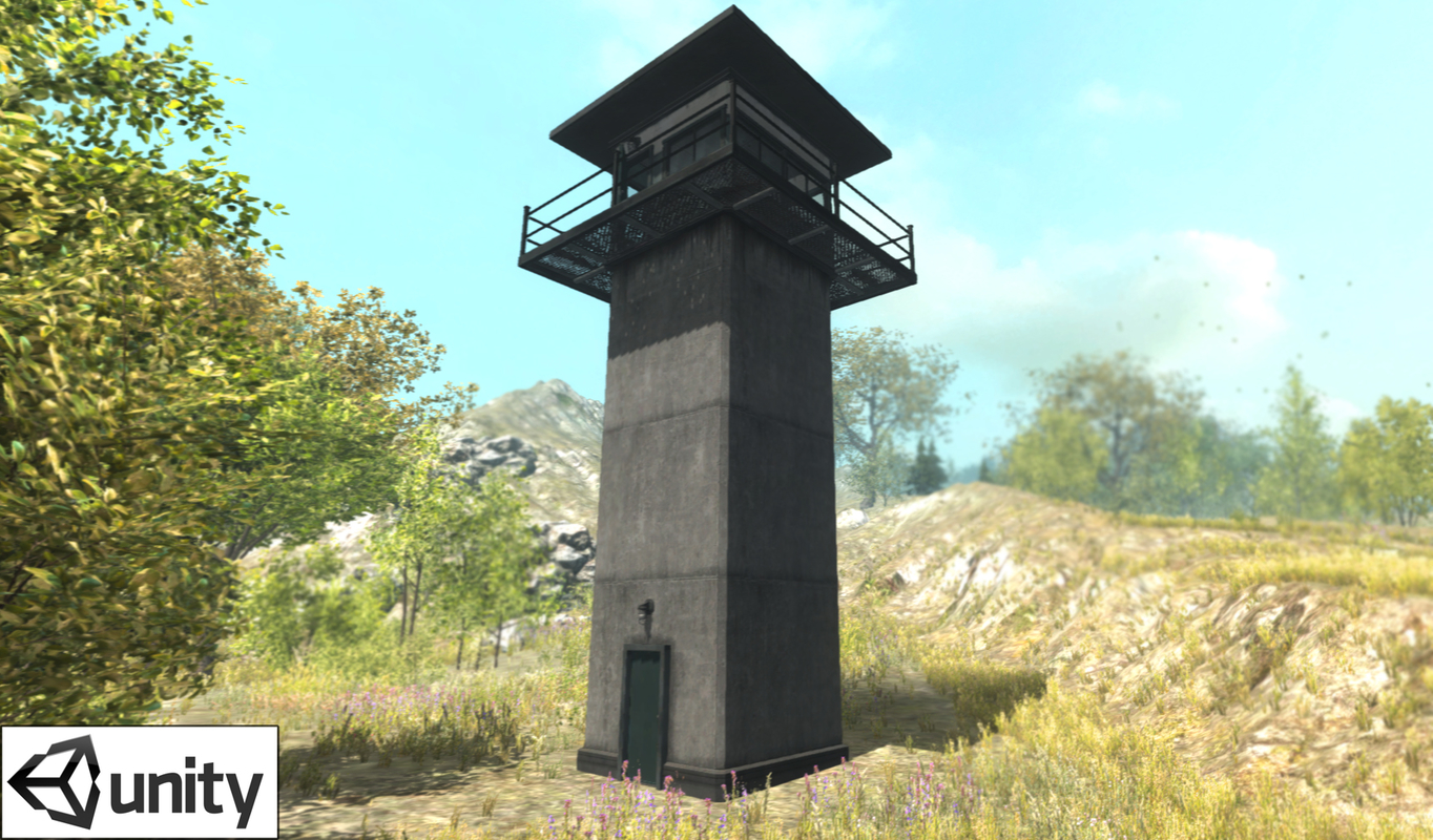 prison tower 3d max