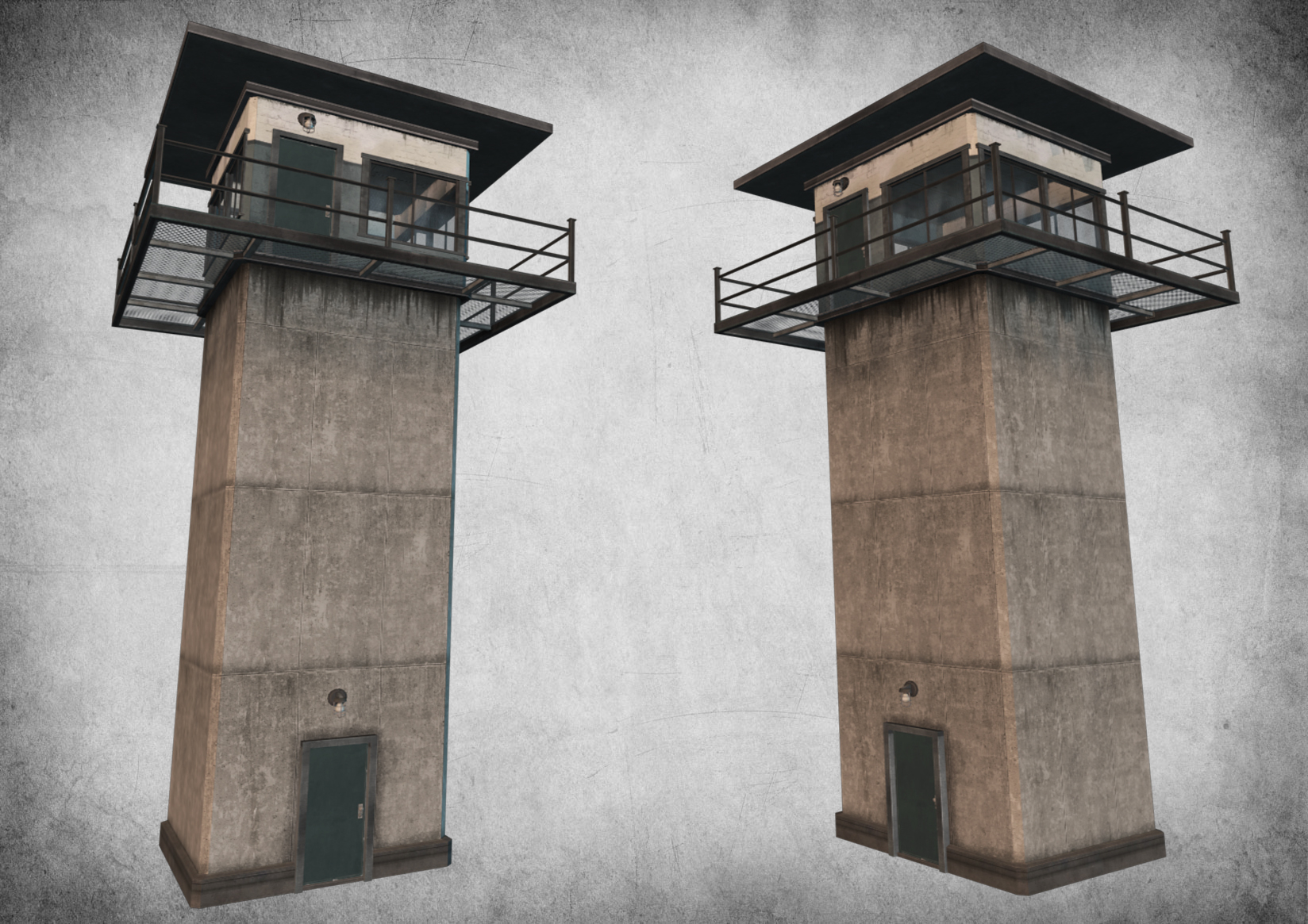 prison tower 3d max