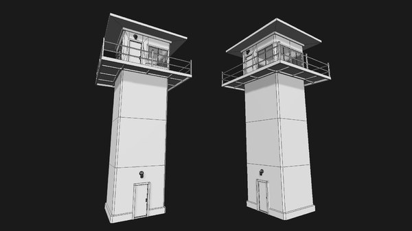 prison tower 3d max