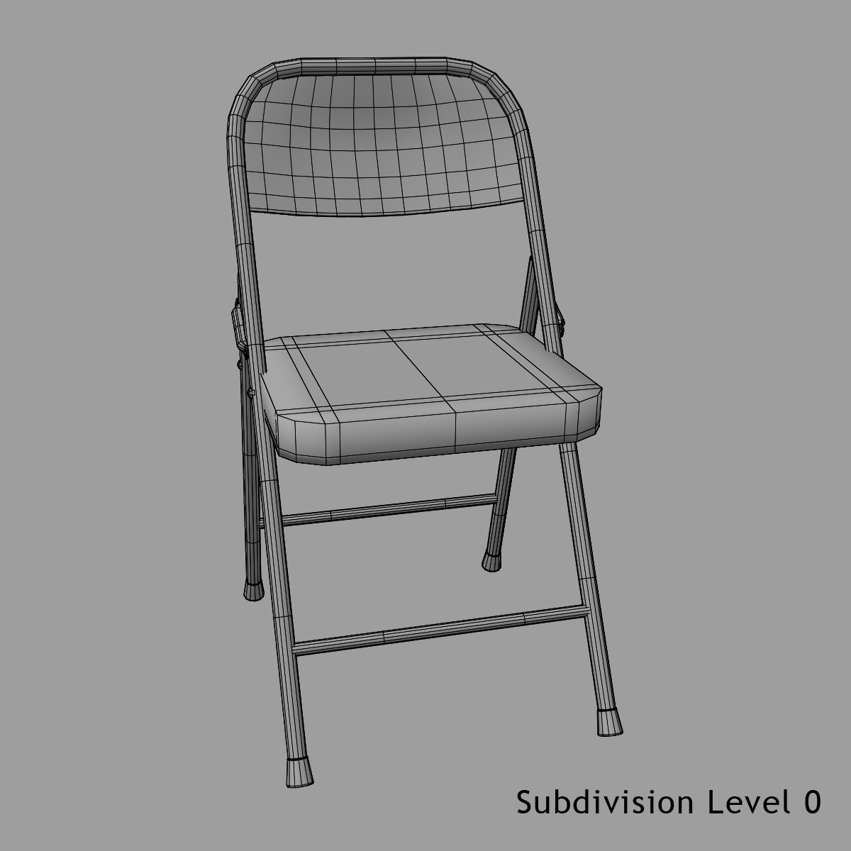 3d model folding chair