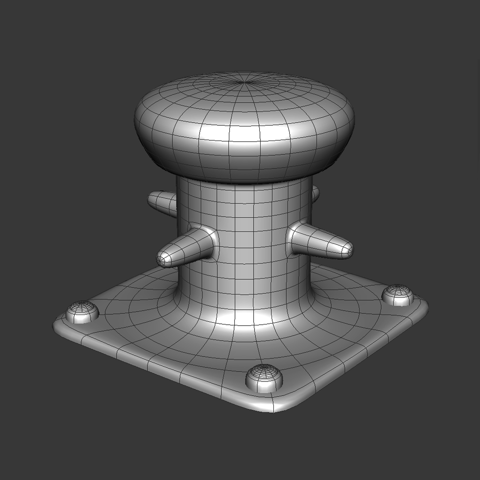 3d model of marine bollard