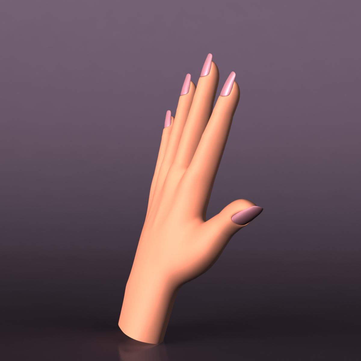 female hand 3d obj