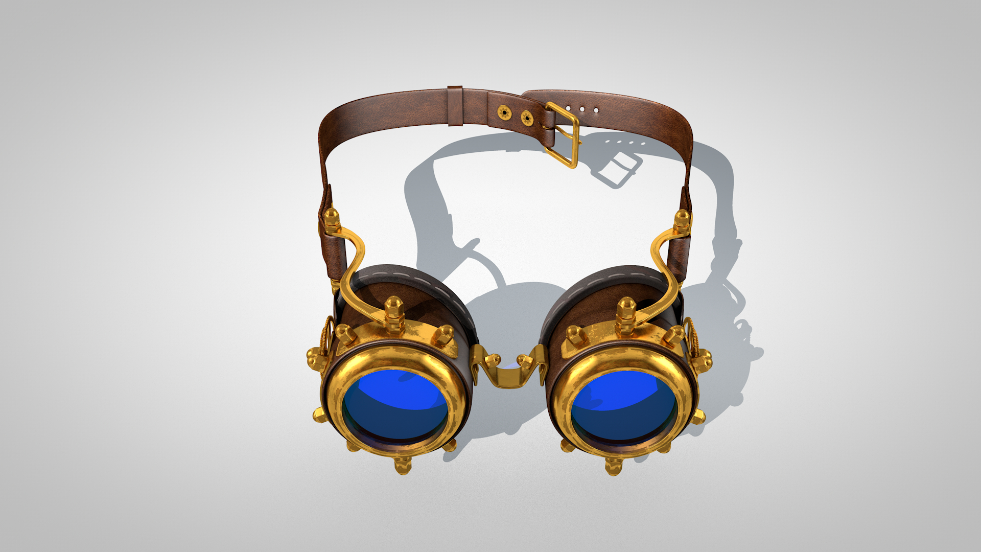steampunk goggles 3d c4d