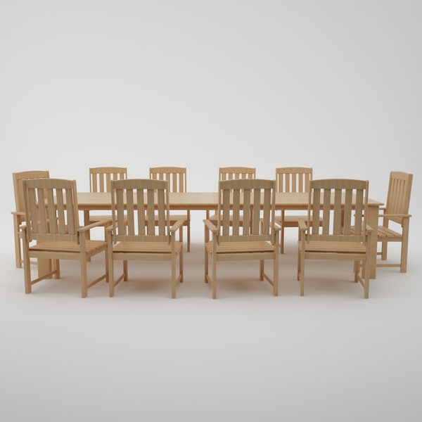 wooden furniture obj