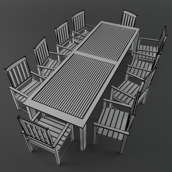 wooden furniture obj