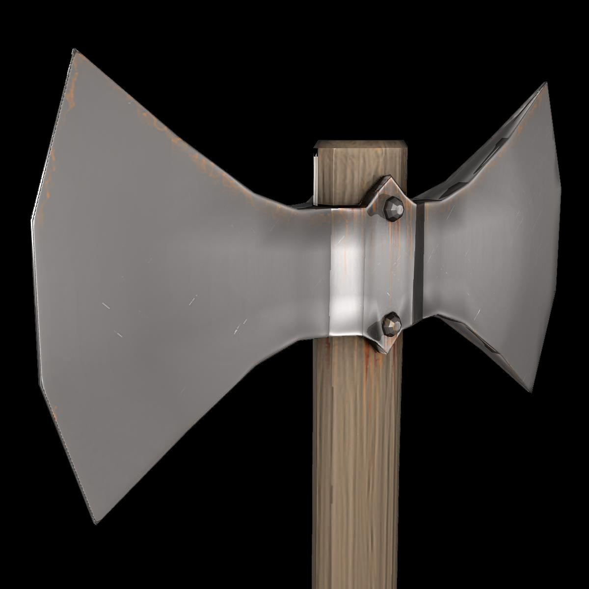 3d model two-sided battle axe