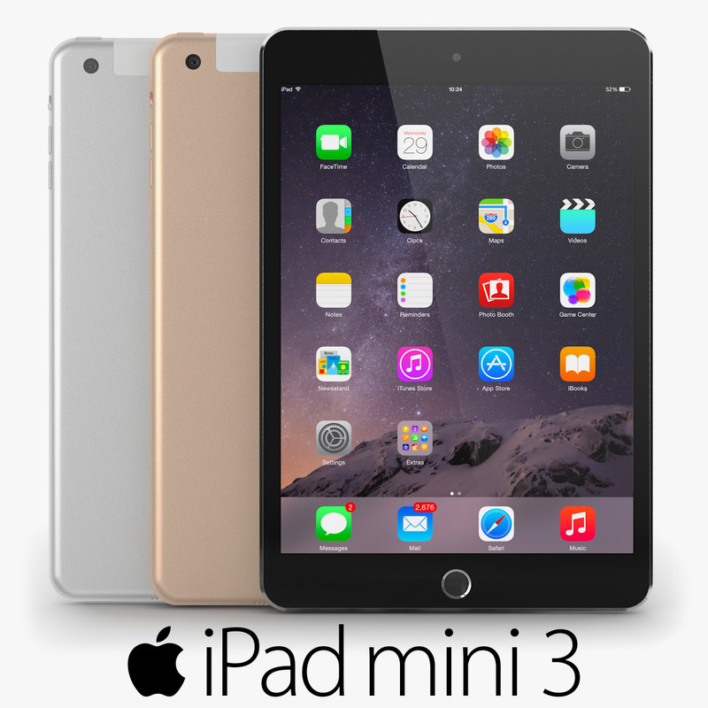 3d model apple ipad mini 3