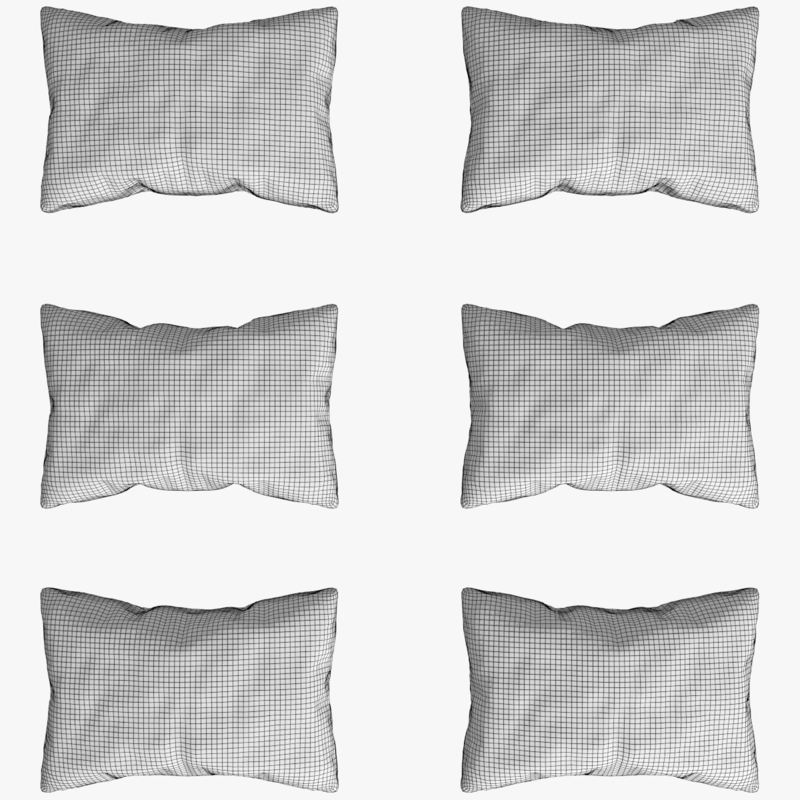 realistic pillow type 1 3d 3ds