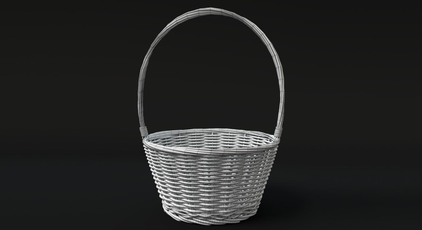 3d model wicker basket