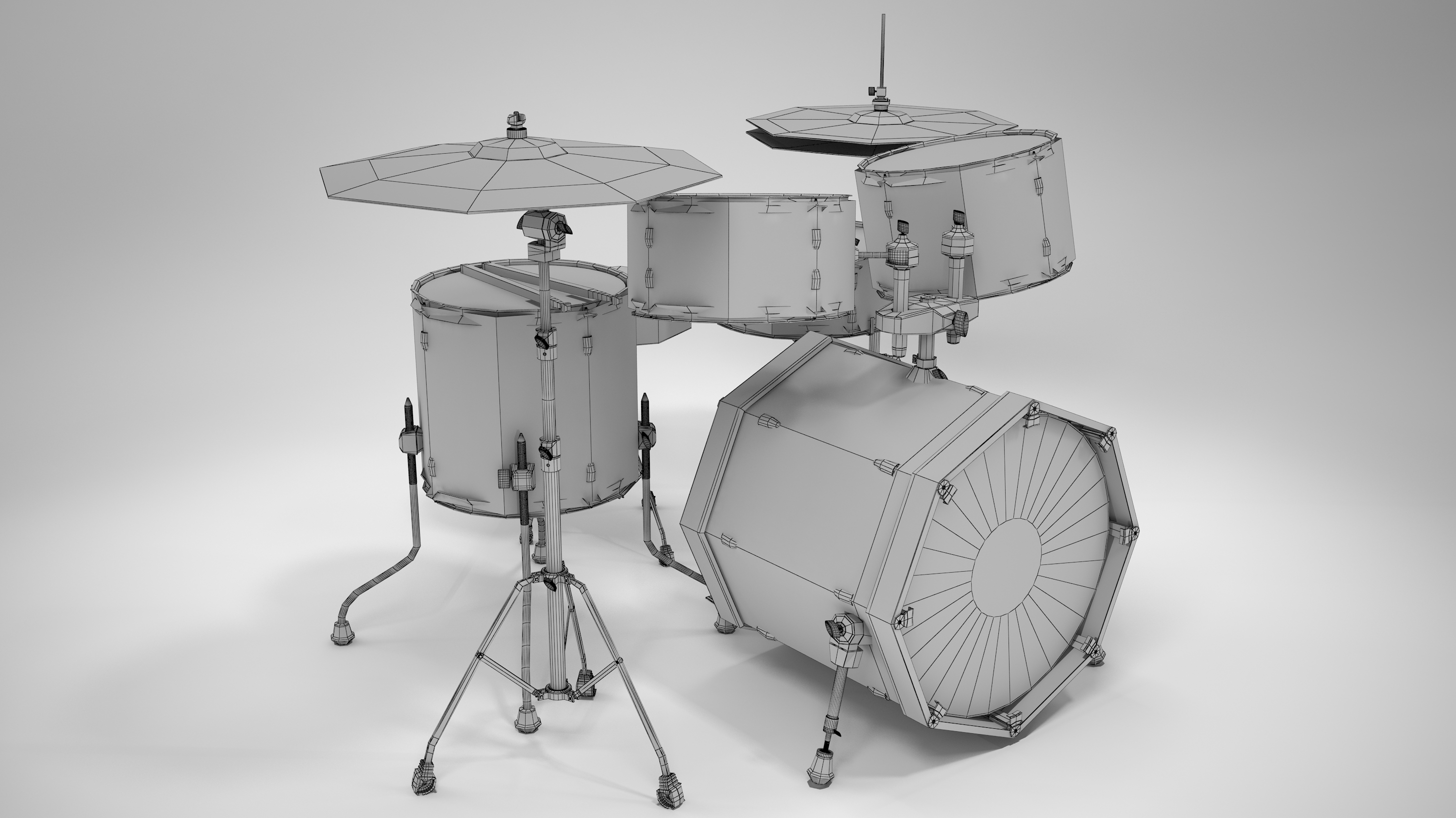 drum set 3d model