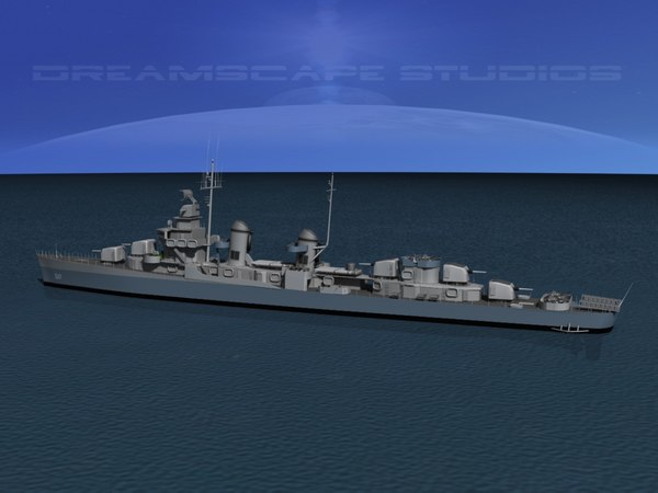 Fletcher级驱逐舰DD517 USS Walker3D模型 - TurboSquid 905713