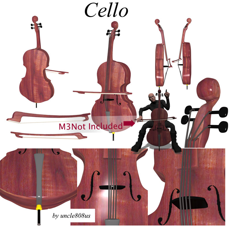 cello 3d model