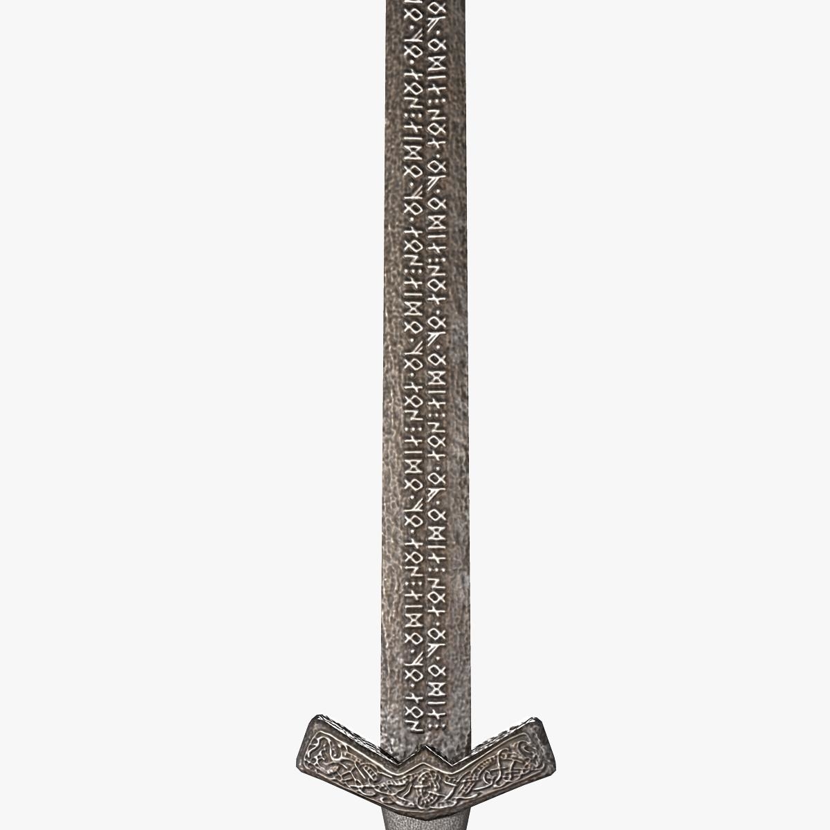 3d model viking runic sword