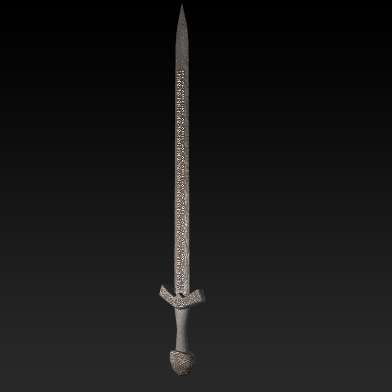 3d model viking runic sword