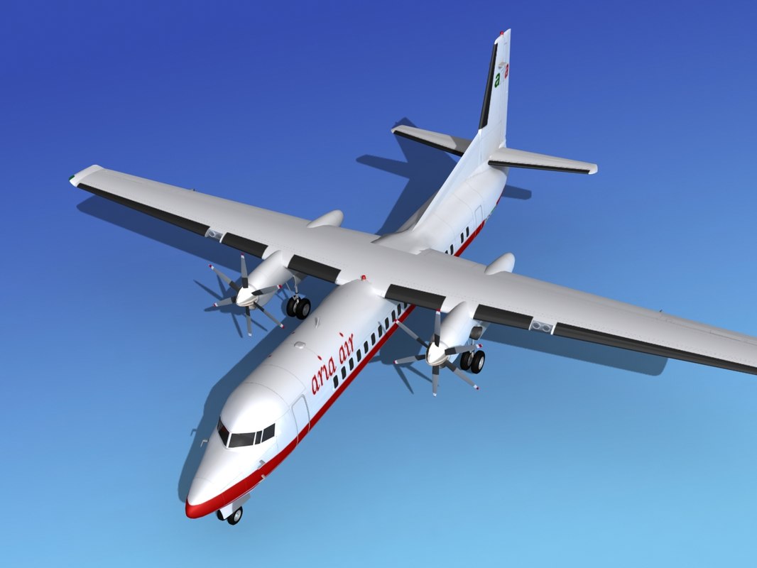 3d fokker 50 model