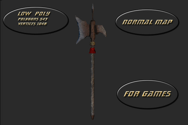 modelo 3d Alabarda medieval - TurboSquid 903972