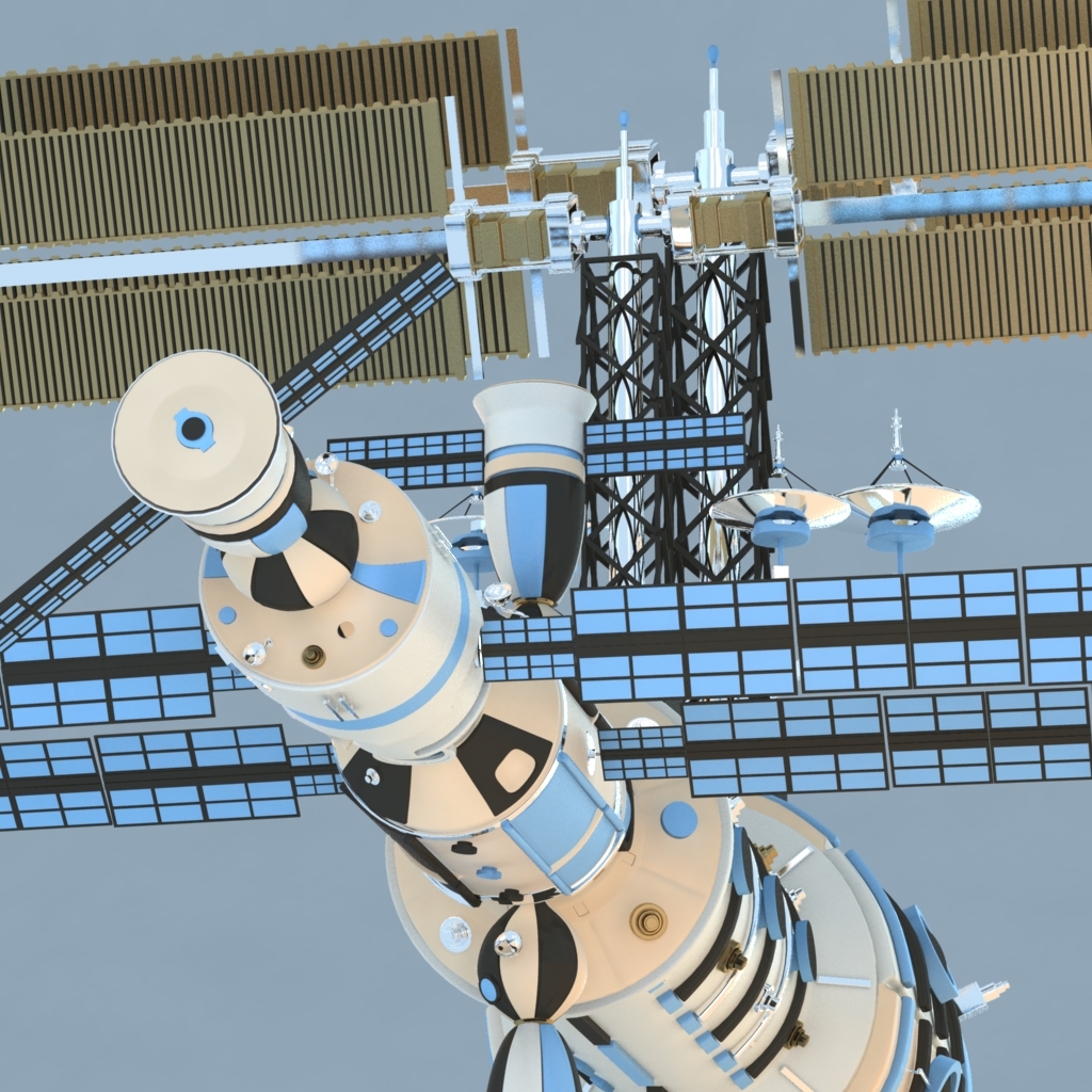 3d satellite realistic modeled