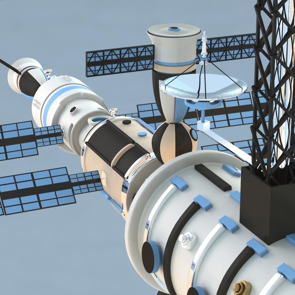 3d satellite realistic modeled