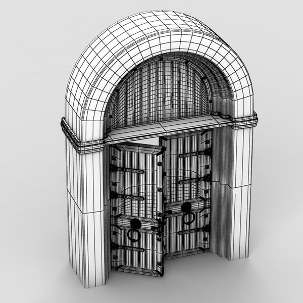 castle gate 3d model