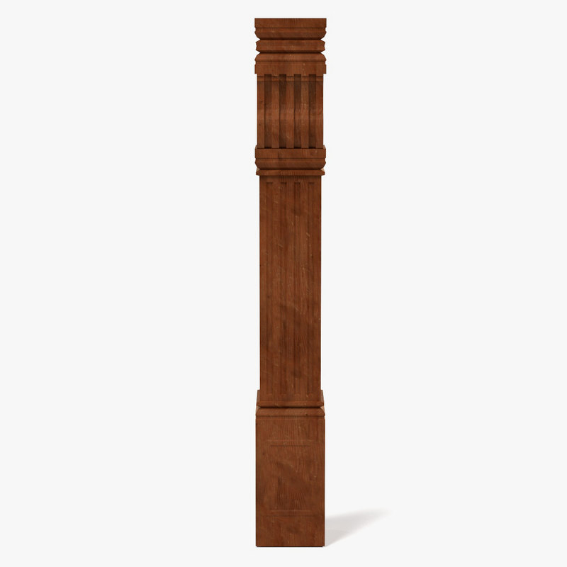 3d model wooden column