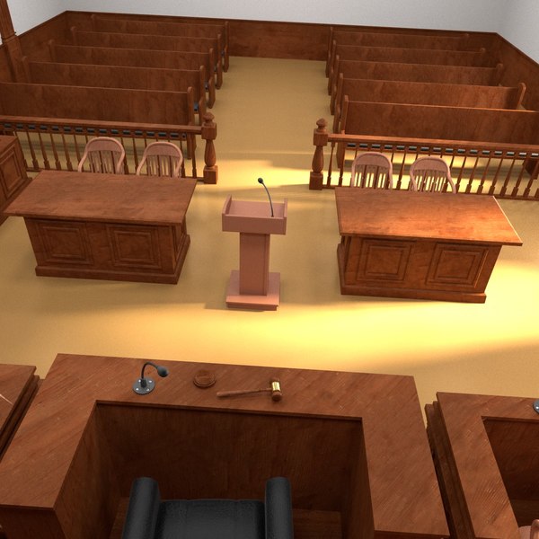 3d court room courtroom model