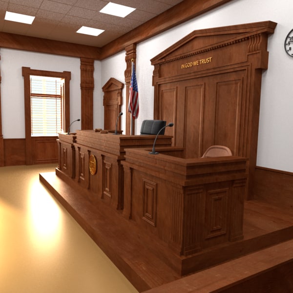 3d court room courtroom model