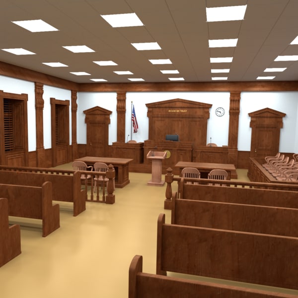 3d court room courtroom model