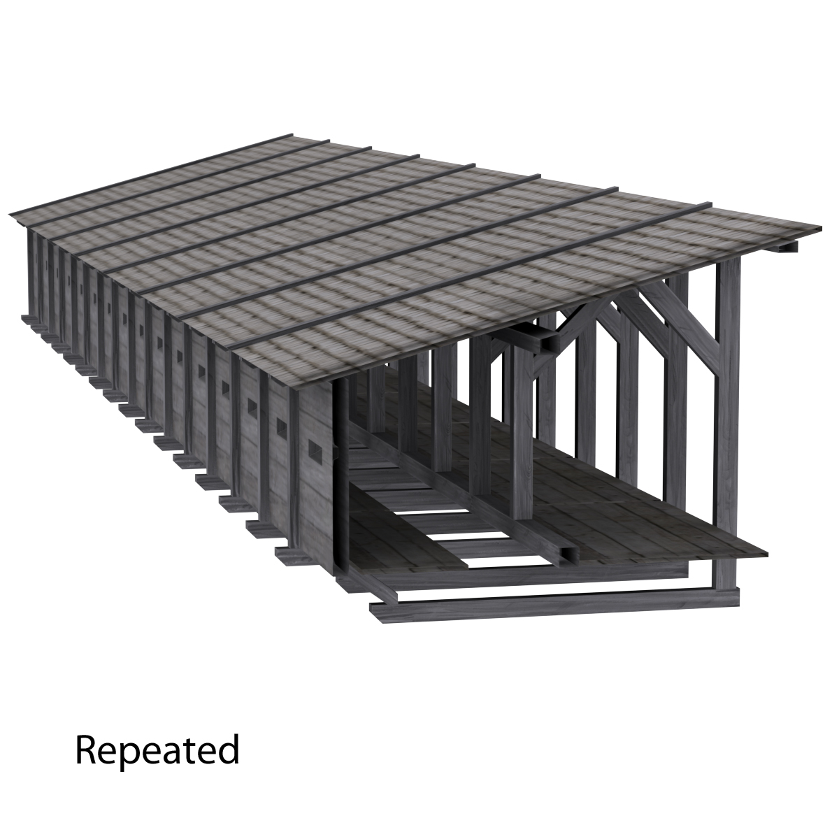 hoarding section 3d obj